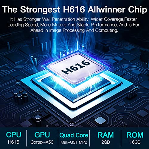 Upvivi Android TV Box 10.0 OS with 2GB RAM 16GB ROM Smart Android Box with Allwinner H616 Quad-core Supports 2.4G/5.0GHz Dual-WiFi 6K Utral HD Bluetooth 4.0 Android TV Boxes