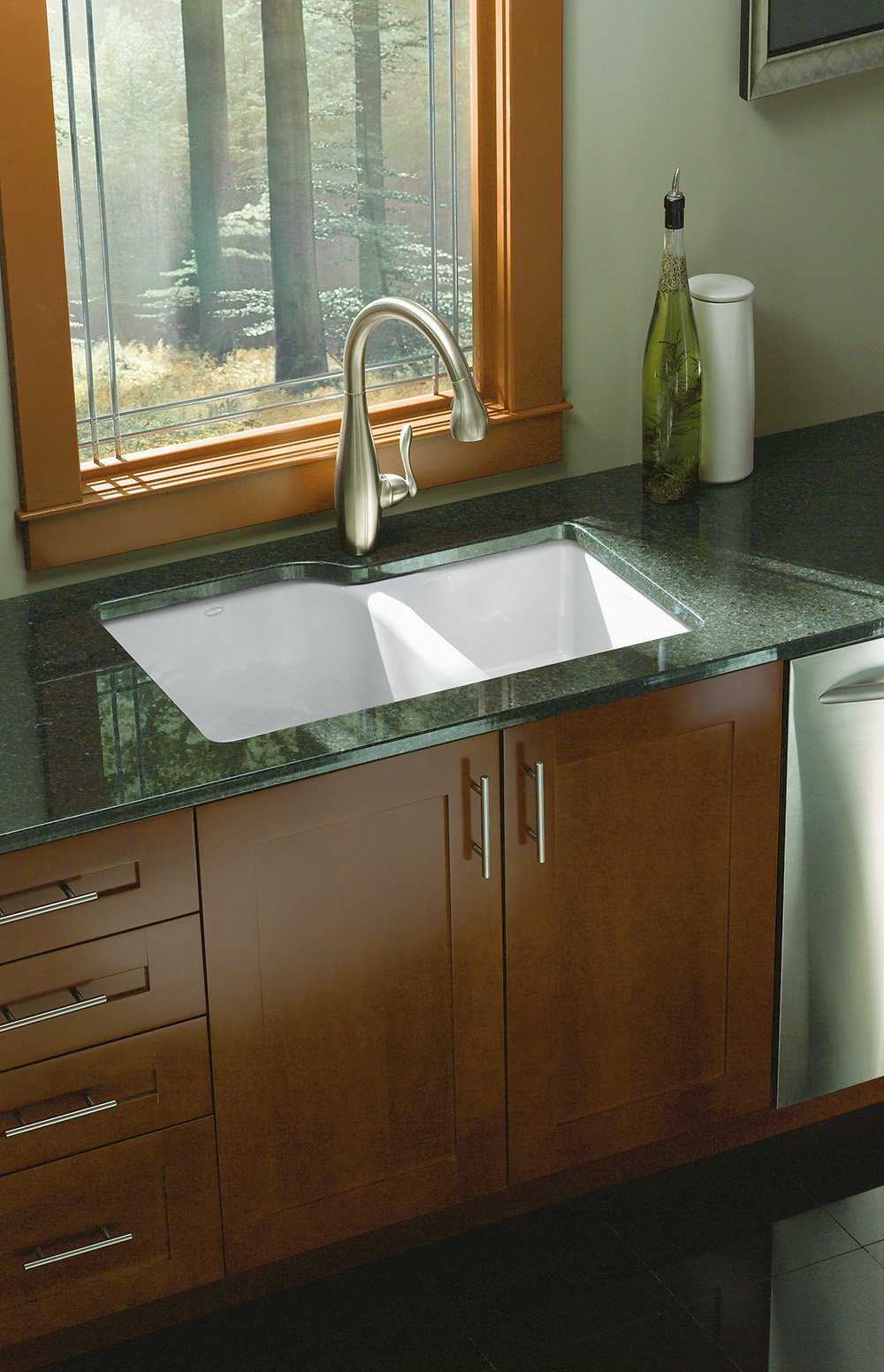 Kohler K-5931-4U-0 Executive Chef Undercounter Kitchen Sink, White