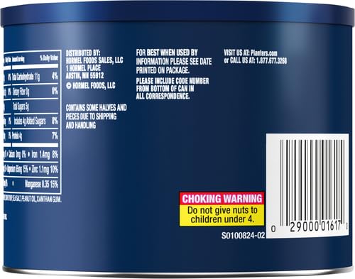 PLANTERS Deluxe Honey Roasted Whole Cashews, Sweet and Salty Snacks, 8.25oz (1 Canister)