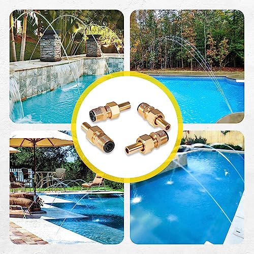 usvehj Swimming Pool Spa Brass Deck Jet Nozzle 590041 R0560400 Replacement for Zodiac Deck Jet Water Design-1/2 NPT (4-Pack)