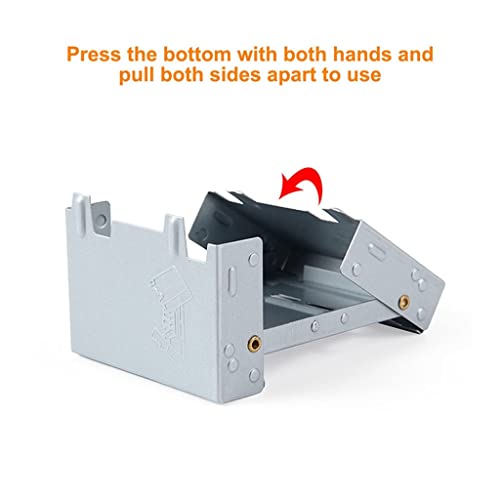 SEASD Outdoor Stove Mini Foldable Solid Fuel Wax Portable Camping Burner Picnic
