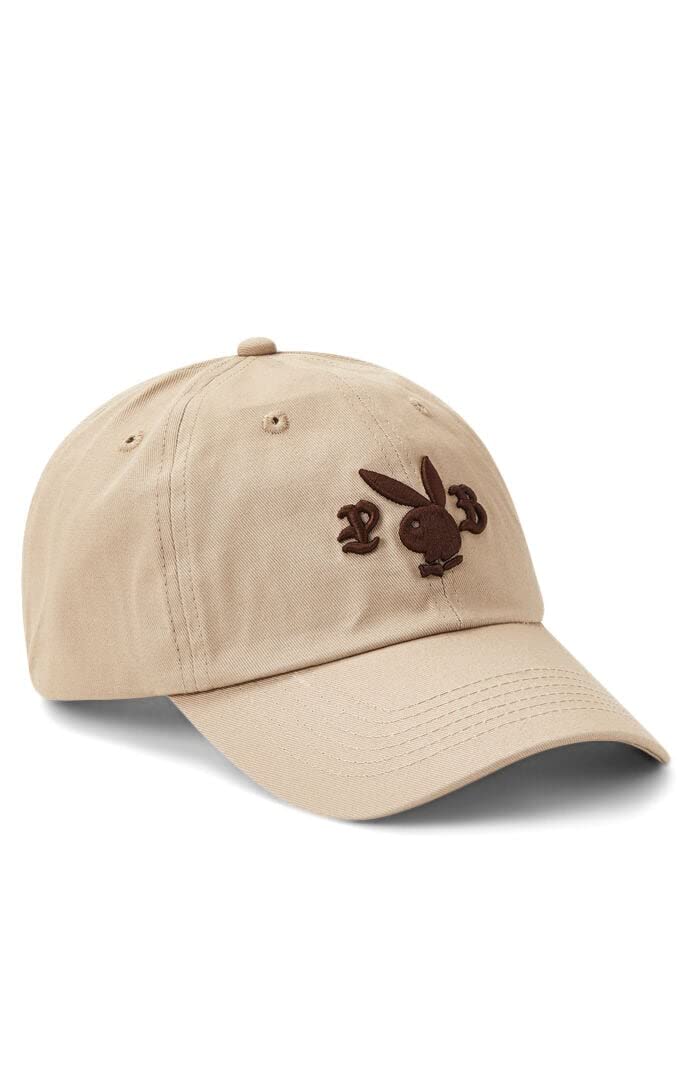 PacSun Playboy Men's PB Strapback Dad Hat - Brown