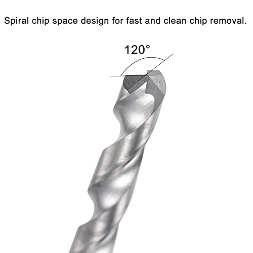 uxcell Carbide Twist Drill Bits 4.2mm, Metric Spiral Flutes Straight Shank Tungsten Steel Drilling Tool for Stainless Steel Alloy Metal