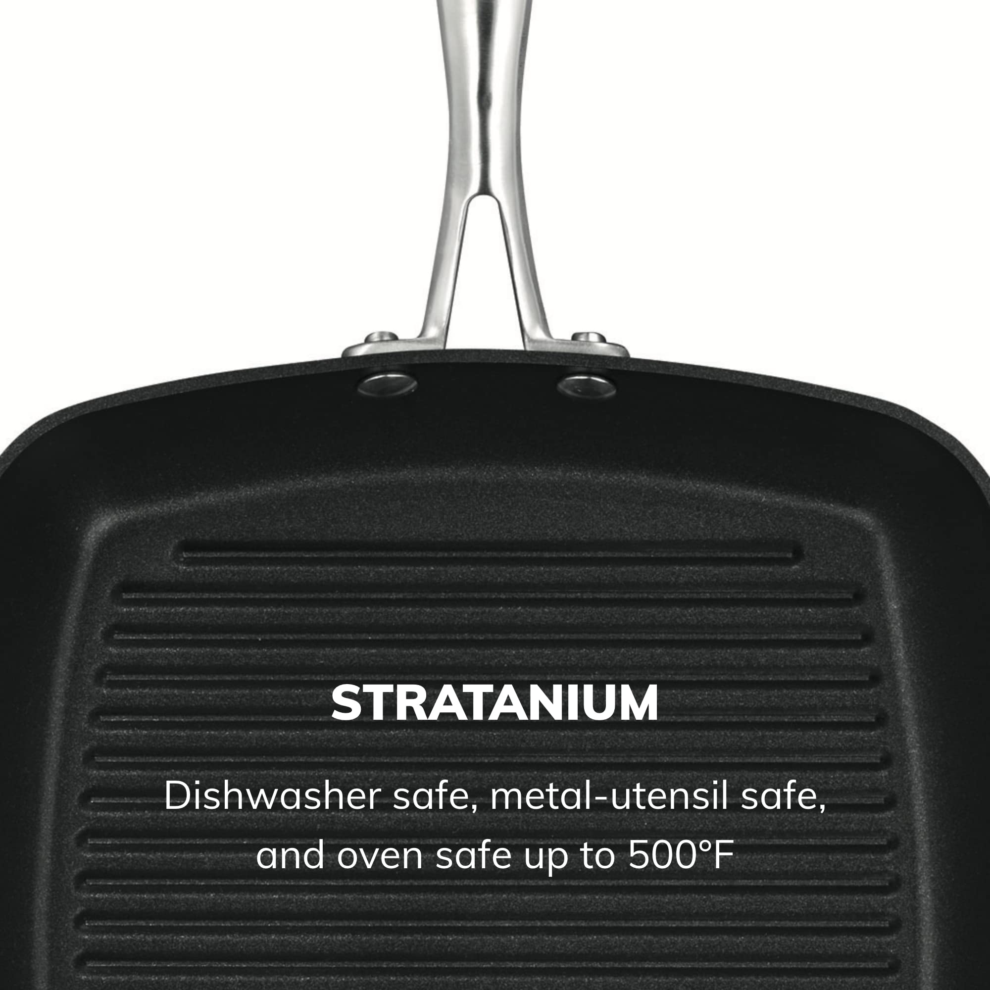 Scanpan Professional 10.5” Square Grill Pan - Easy-to-Use Nonstick Cookware - Dishwasher, Metal Utensil & Oven Safe - Made in Denmark