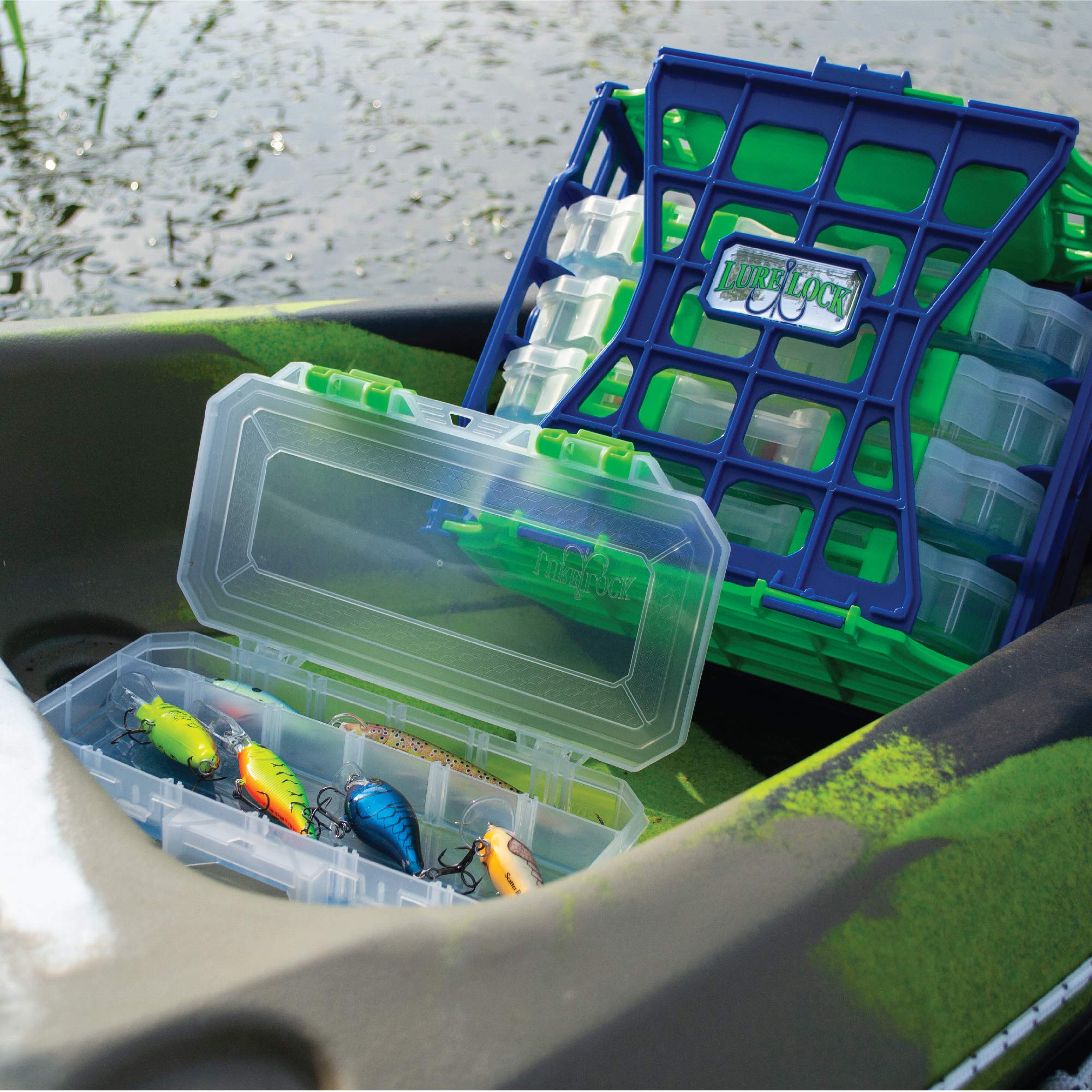 Lure Lock Locker Pack 6 Piece Set Including 1 Locker and 5 Tackle Boxes with Proprietary Gel Technology (Medium)