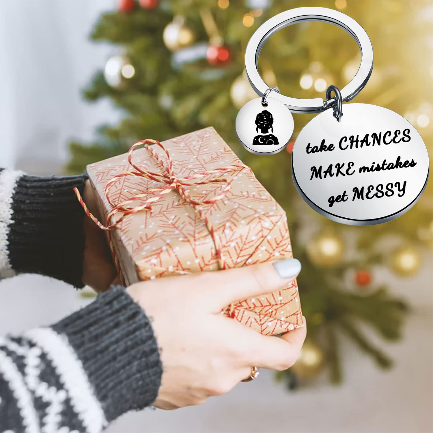 Ms Frizzle Quote Keychain Gifts Take Chances Make Mistakes Get Messy Movie Inspired Gift (take CHANCES US)