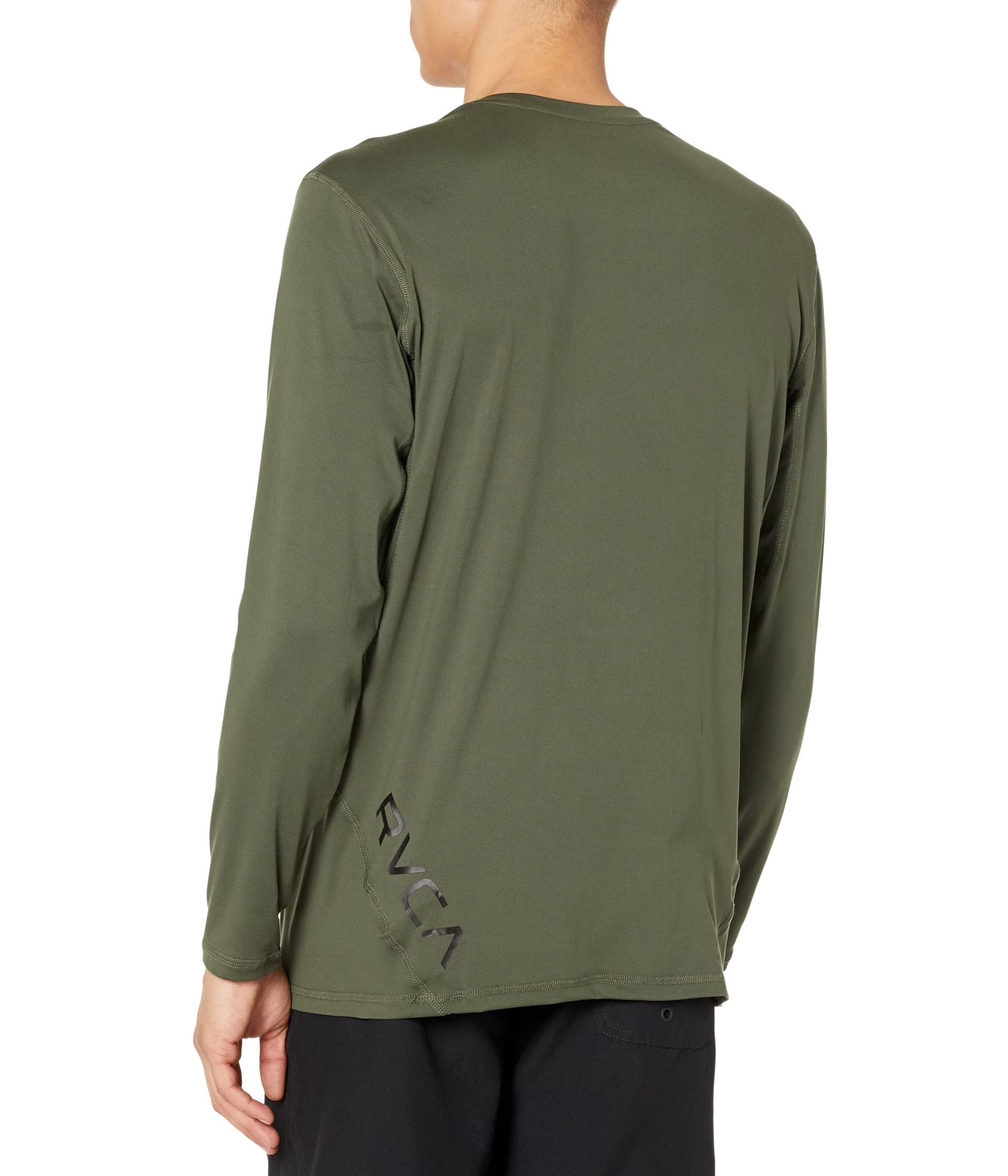 RVCA Mens Sport Vent Long Sleeve Tee - Dark Olive | XX-Large