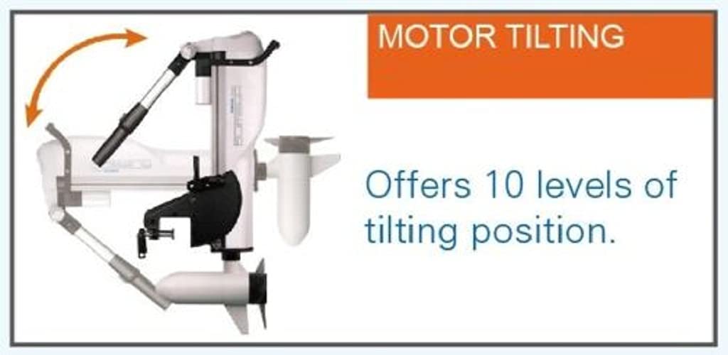 PARKHO HASWING Electric Trolling Motor – 12V 55lbs Shaft Brushless Comax N Transom Mount Bracket Stepless Speed Control Folding Handle with Power Switch Boat Fishing Saltwater Freshwater 50717