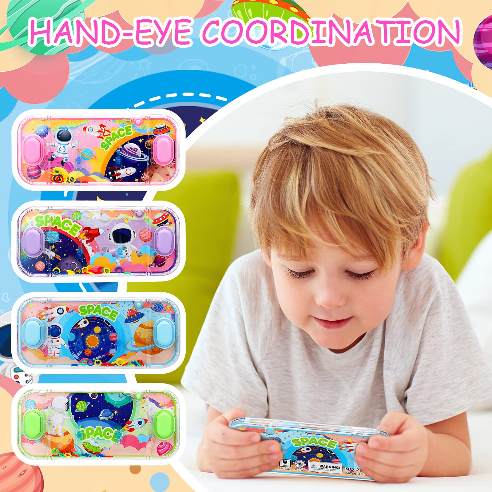 SevenQ Handheld Water Games, 20 Packs Water Toss Ring Game Aqua Toy Water Ring Game for Kids