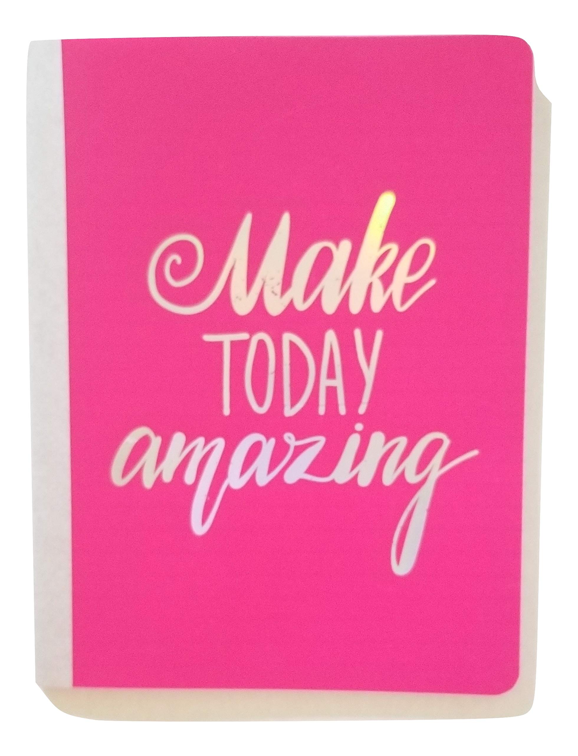 Make Today Amazing 2-Pack Poly Spiral & Composition Notebook Set, Wide Ruled, 80 Sheet Jewel Tone Metallic (Pink)