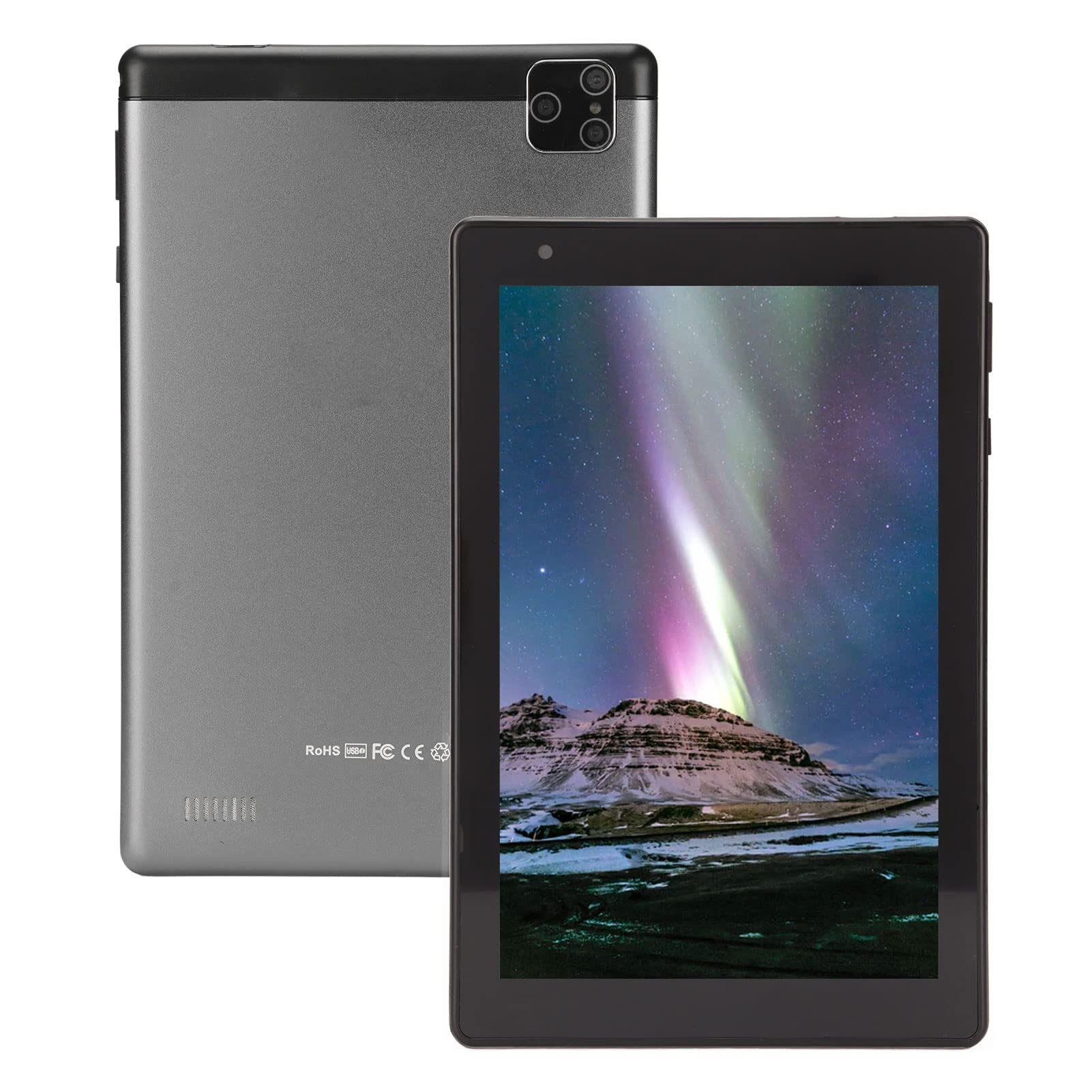 MAVIS LAVEN HD Tablet, 2GB RAM 32GB ROM Calling Dark Grey 8 Inch IPS LCD 1280x800 Resolution 3 Card Slot 100-240V Calling Tablet for Reading for Android 5.1 (US Plug)