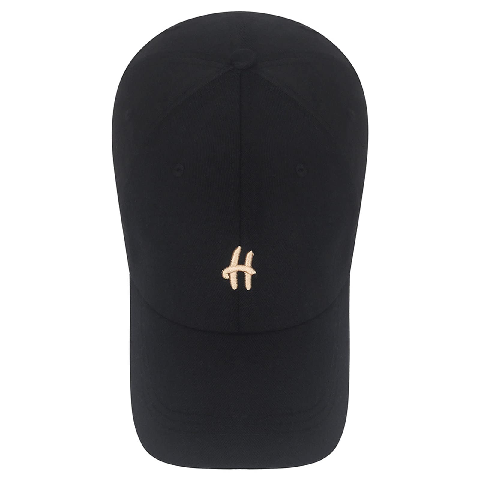 Sen-great Embroidered Letter Baseball Cap Classic Dad Hat Unisex Cotton Adjustable Plain Baseball Hat for Men Women Black, One Size