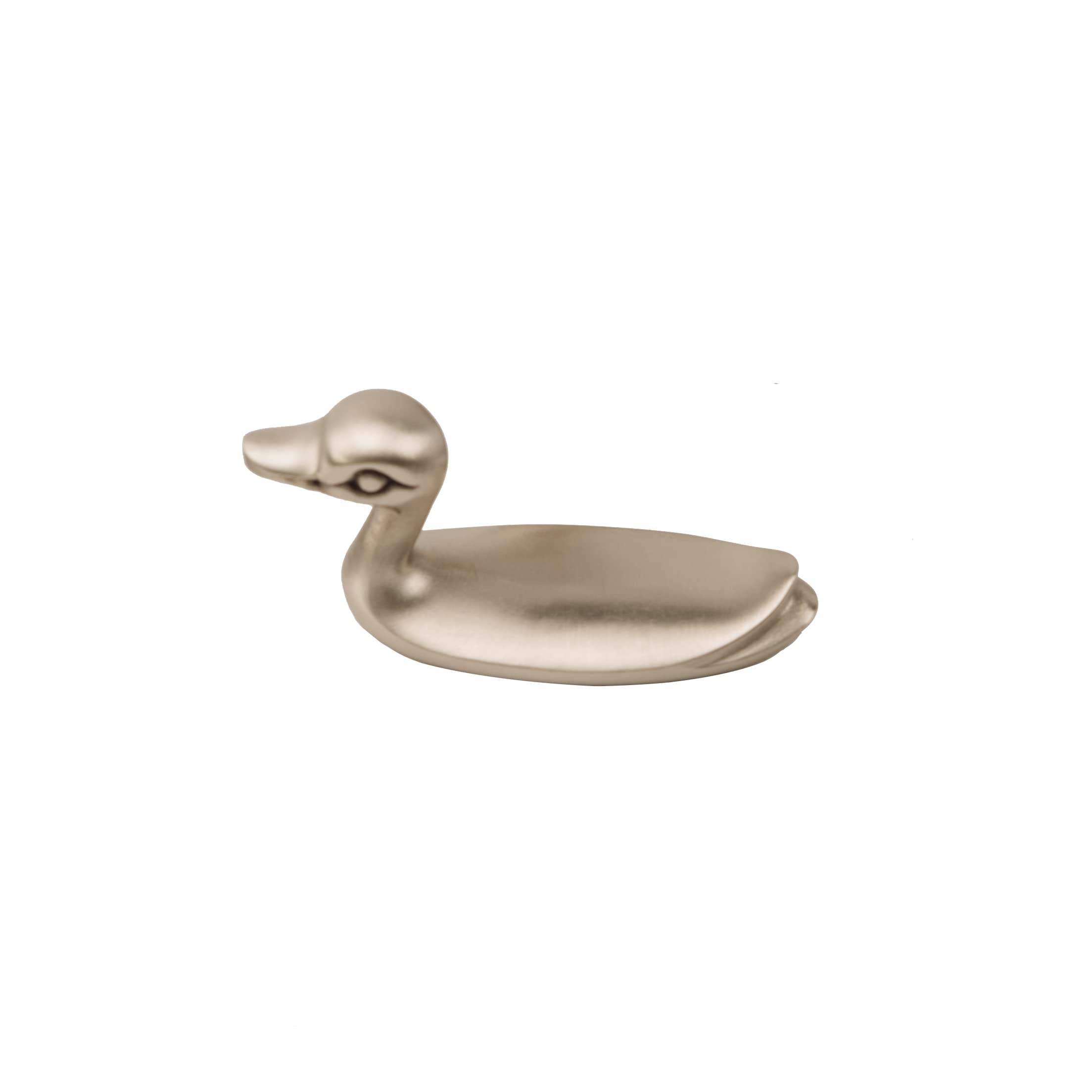 Premium Brassware Cutlery Spoon Rests Korean Traditional Handmade Tableware BANGJJA YUGI, MADE IN KOREA 한국 유기 수저받침 (Duck), Bronze, 7*2cm