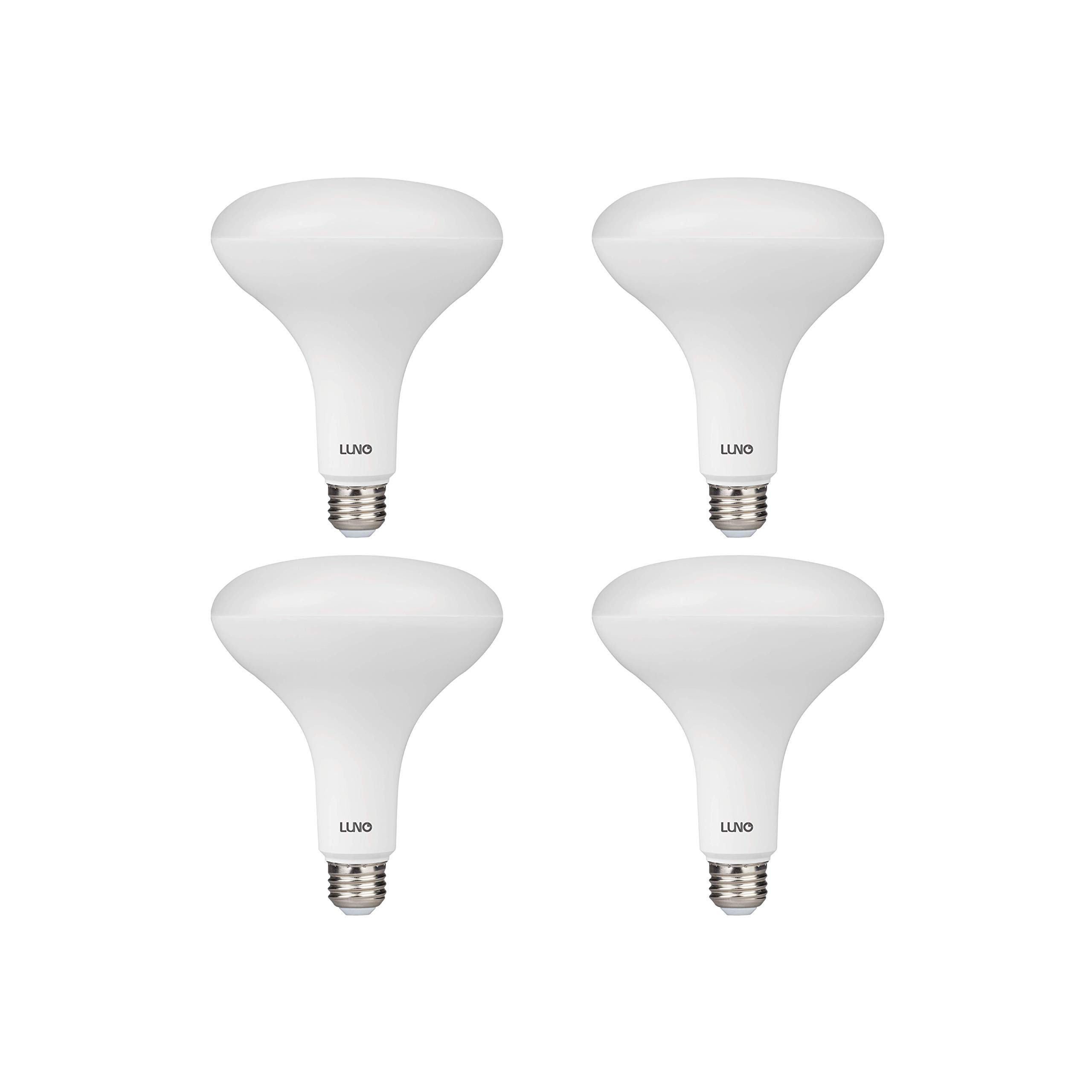 LUNO BR40 Dimmable LED Bulb, 14W (85W Equivalent), 1063 Lumens, 5000K (Daylight), Medium Base (E26), UL & ENERGY STAR (4-Pack)