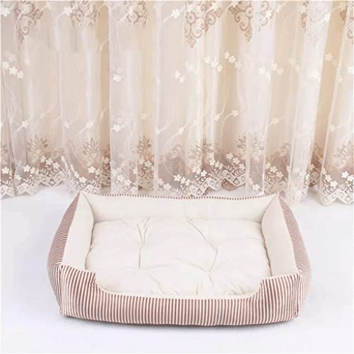 WXBDD Dog House Soft Fleece Nest Dog Baskets Mat Winter Waterproof Kennel Soft Large Pet Dog Bed Cat Kennel Warm Cozy (Color : D, Size : 70X51X13CM)