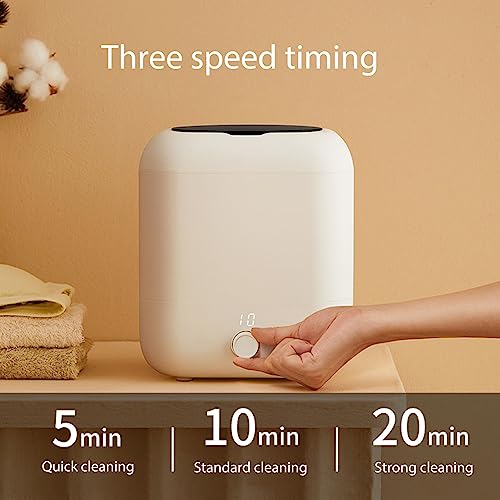 Luqeeg 5L High Capacity Portable Washing Machine 3 Speed Timing USB Rechargeable Portable Small Washer, Mini Washing Machine for Apartment, RV, Baby Clothes, Underwear
