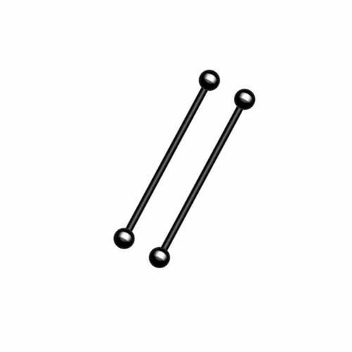 PAIR 38mm Black Steel Titanium Industrial Barbell Cartilage Piercing 14g 1 & 1/2 Style 88888-1010