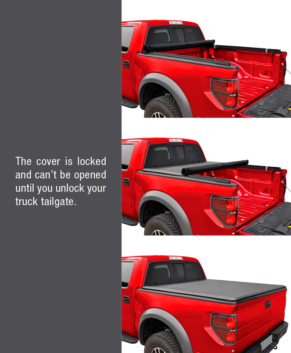 MaxMate Soft Roll-up Truck Bed Tonneau Cover Compatible with 2019-2024 Ram 1500 New Body (Not Fit 19-24 Classic) | 5'7" (67") Bed | TCD169046