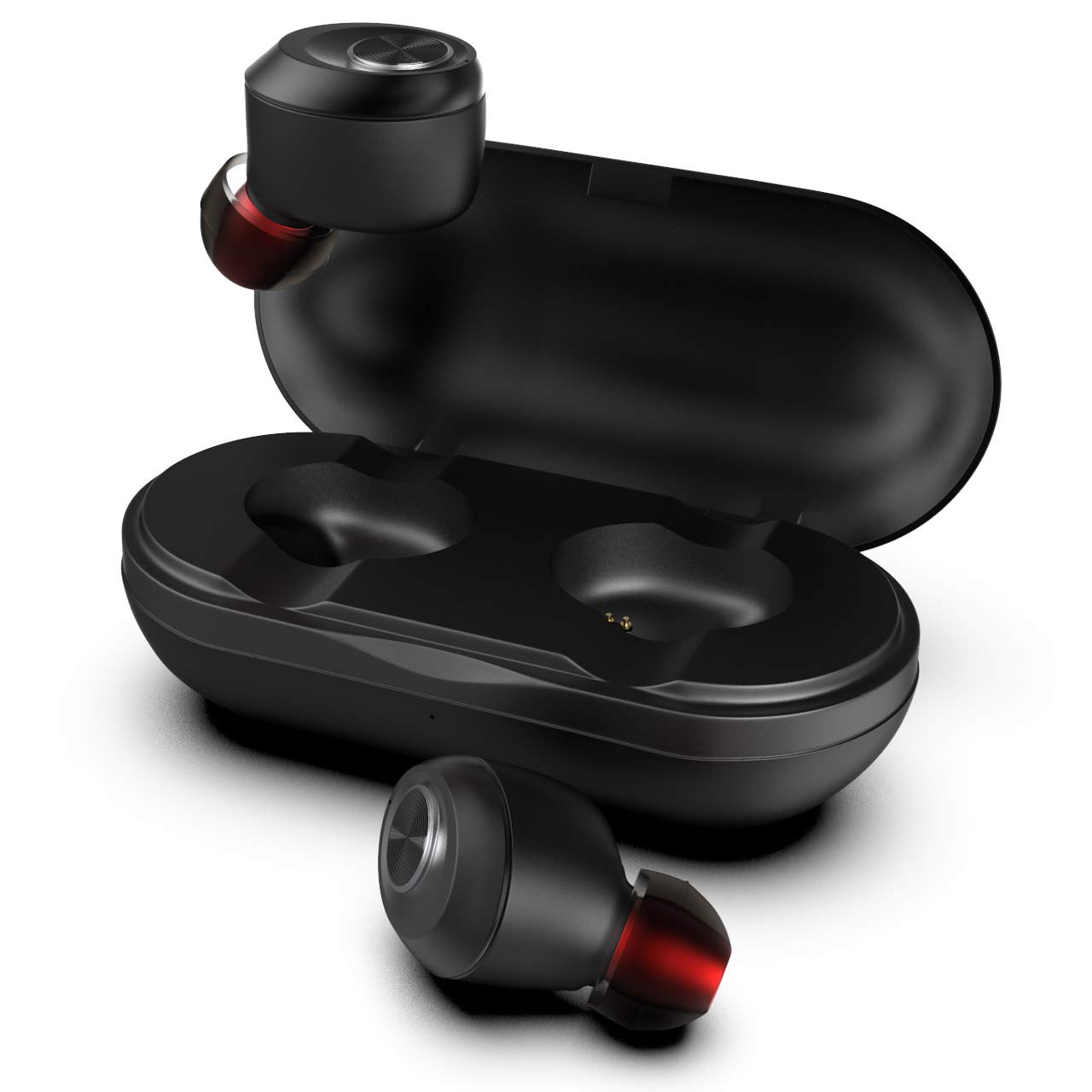 Wireless Earbuds Bluetooth Headphones, Touch Wireless Headsets with Noise Cancelling Microphone for Binaural Calls, Stereo in-Ear Sports Headsets (Including Charging Box)