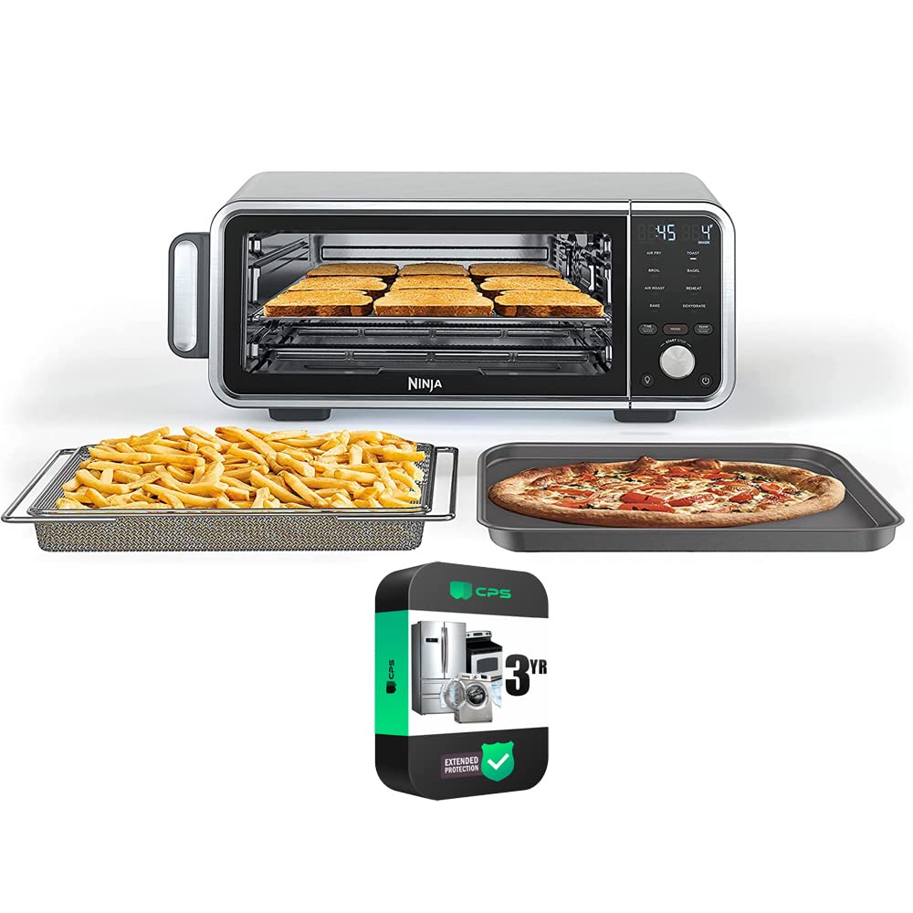 Ninja FT205CO Digital Air Fry Pro Countertop 8-in-1 Oven Extended Height (Renewed) Bundle with 3 YR CPS Enhanced Protection Pack