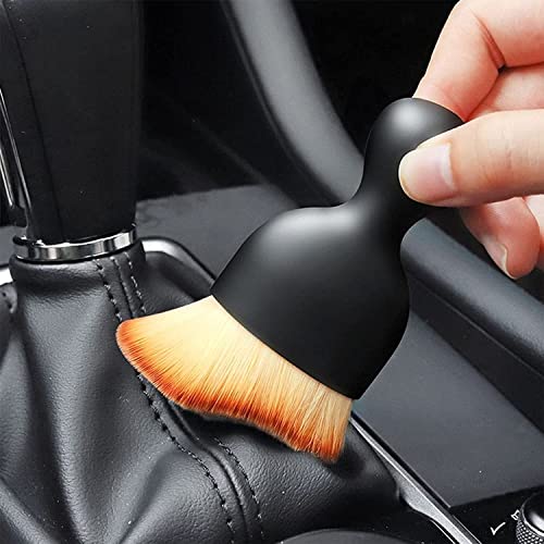 XIGUA Car Brush, Car Interior Cleaning Tool, Car Cleaning Brush Dust Collectors, Curved Design Dirt Dust Clean Brushes, Engine Compartment and Dashboard(2 PCS)