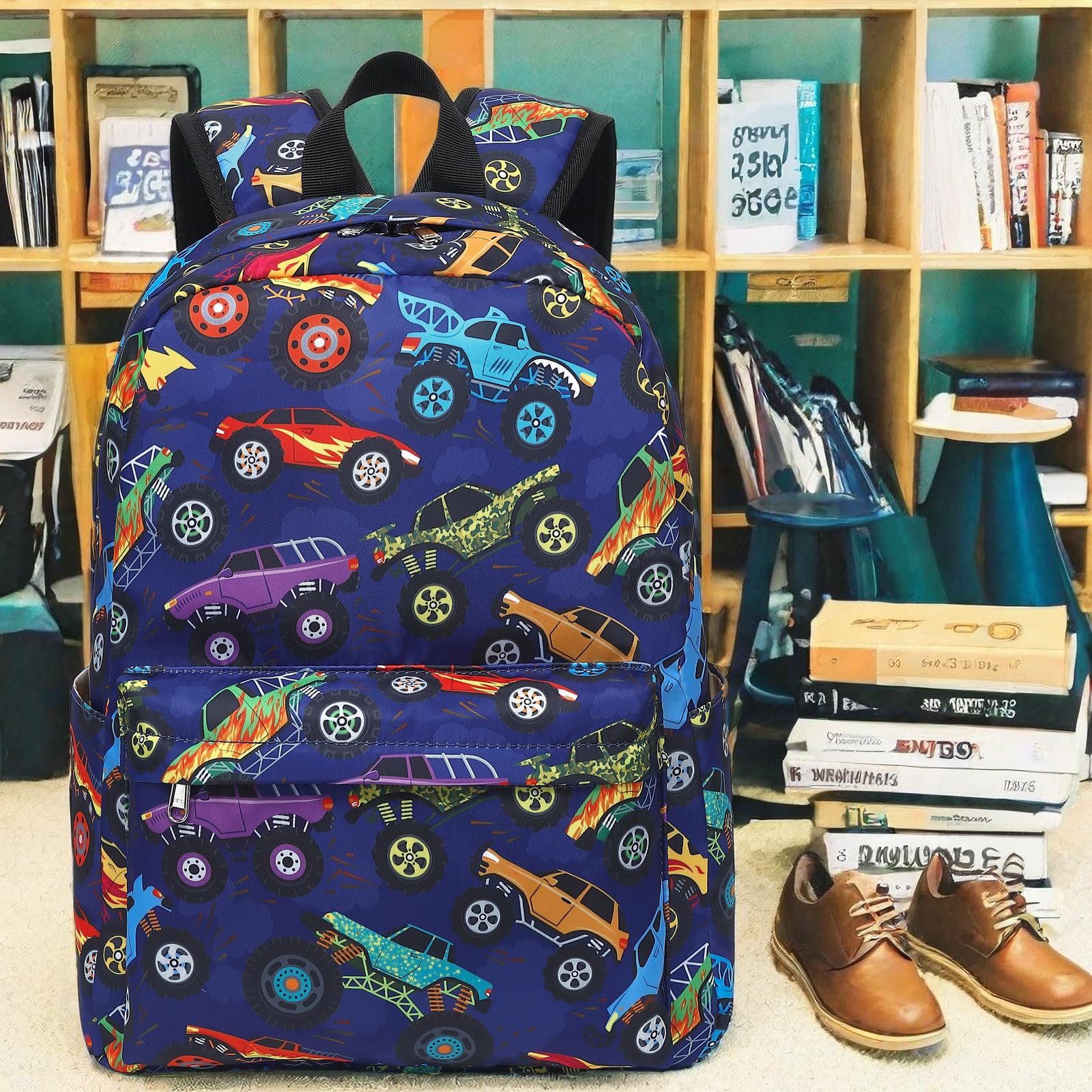 LEDAOU Kids School Backpack with Lunch Box for Boy Kindergarten BookBag School Bag Preschool Kindergarten Toddler Backpack (Rabbit Butterfly)