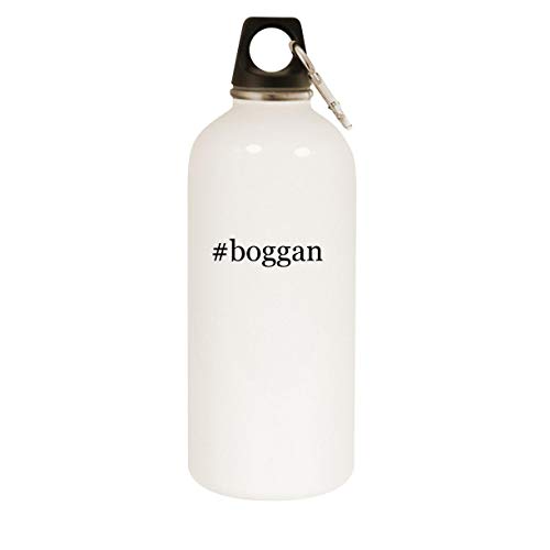 Molandra Products US-C-07-20-02-066805-04-30-19-20 - 20oz Hashtag Stainless Steel White Water Bottle with Carabiner, White