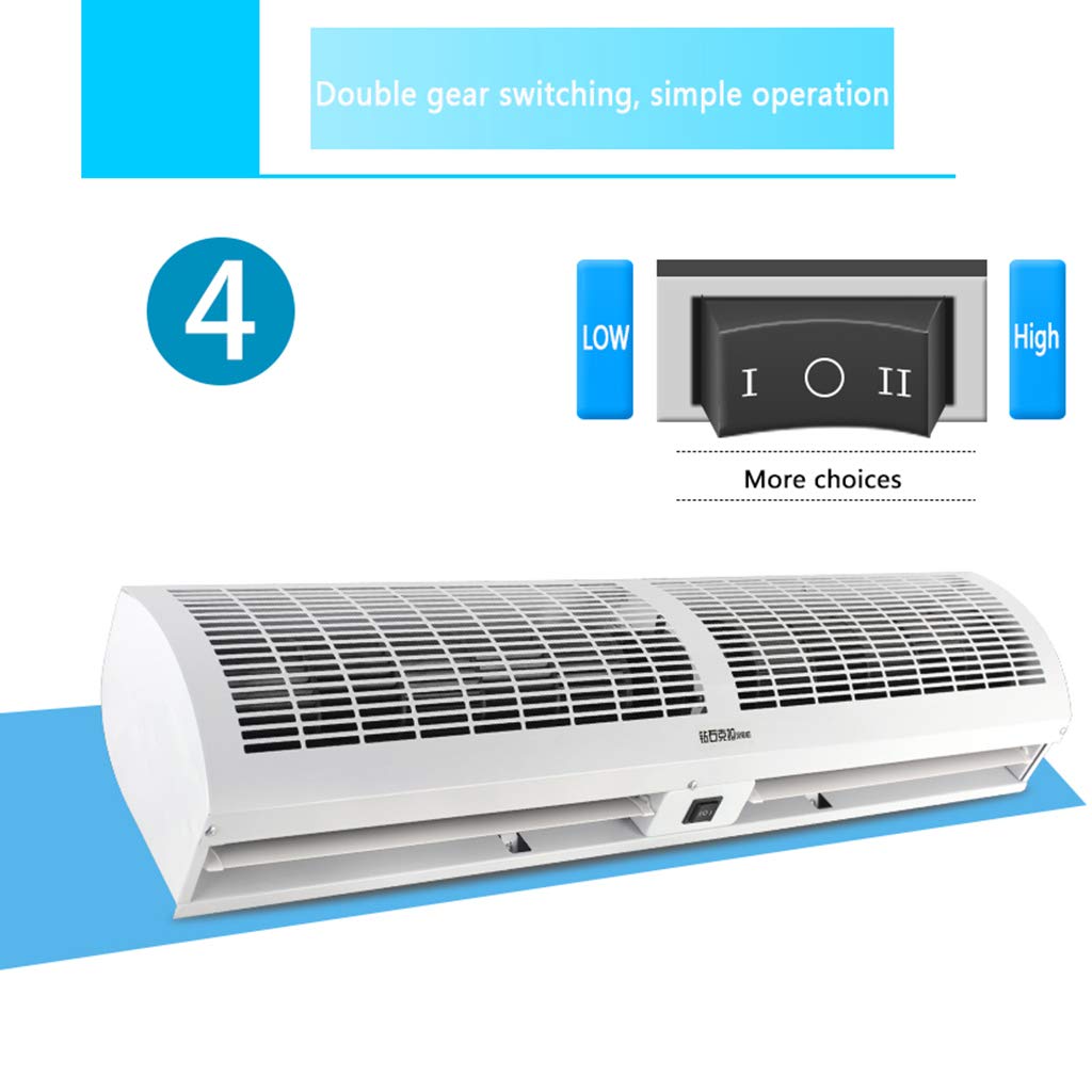 Lxn White Super Thin Alloy Case Commercial/Home Indoor 2 Speeds Single Cold with Button Switch, Powerful, Quiet, Small Body, Light Weight