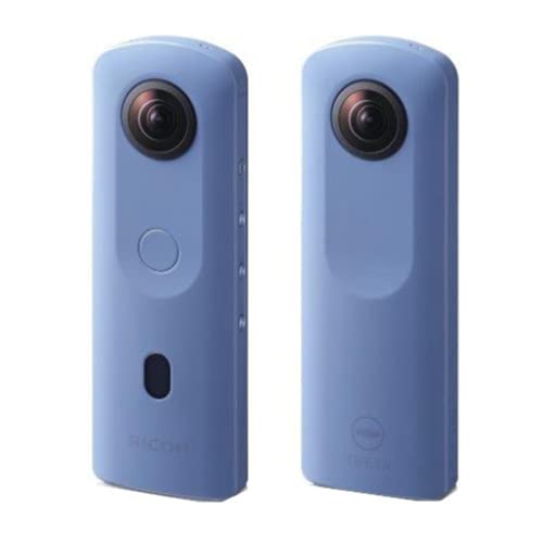 Ricoh Theta SC2 360-Degree 4K Spherical VR Camera (Blue) Bundle with Power Bank, TL-1 Lens Cap and Lens Pen (4 Items)