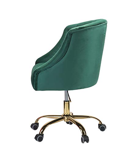 Lydia Tufted Velvet Upholstery Task Chair for Home Office-Green