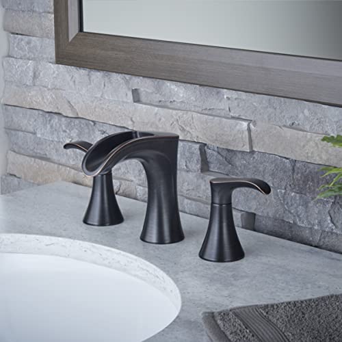 Pfister Brea Bathroom Sink Faucet, 8-Inch Widespread, 2-Handle, 3-Hole, Tuscan Bronze Finish, LF049BRYY
