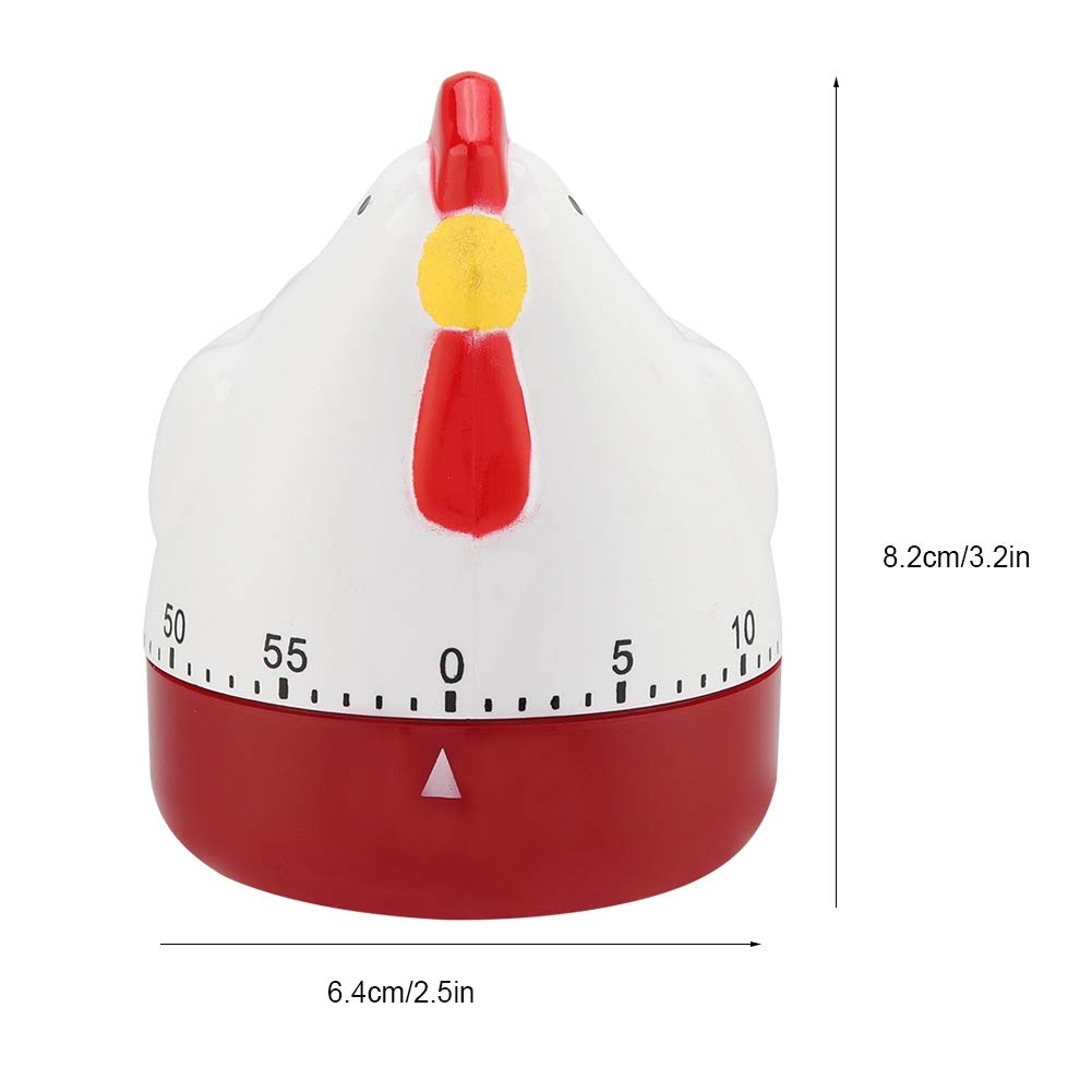 Sugoyi Cooking Timer Magnet, Lovely Chicken Timer Mechanical Kitchen Cooking Alarm Clock for Home Decor Timing Reminder