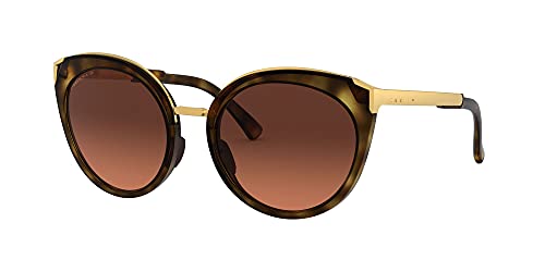 Oakley Women's Oo9434 Top Knot Cat Eye Sunglasses, Brown Tortoise/Prizm Brown Gradient, 56 mm