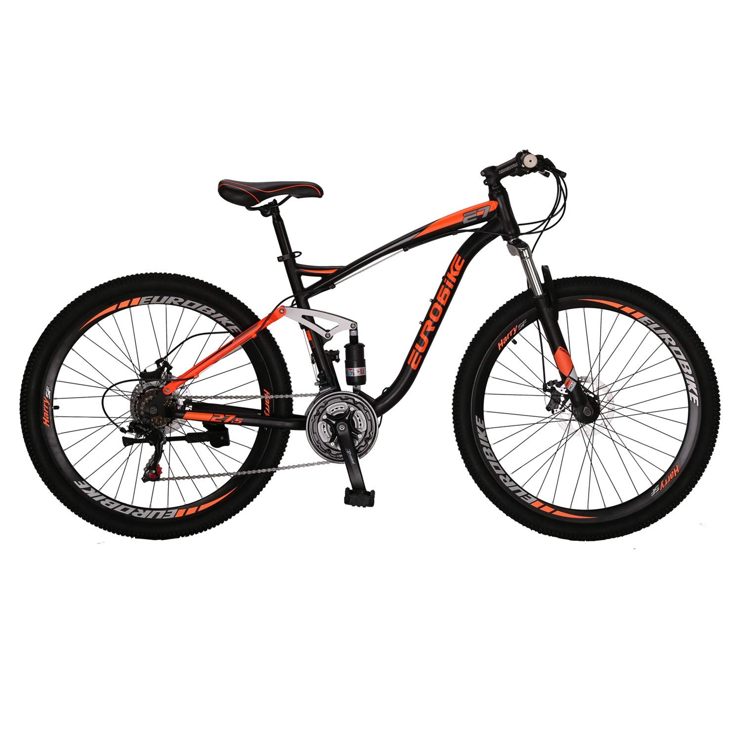 LZBIKE BICYCE E7 27.5inchs Mountain Bike 21-Speed Frame Shock Absorption Mountain Bicycle Orange