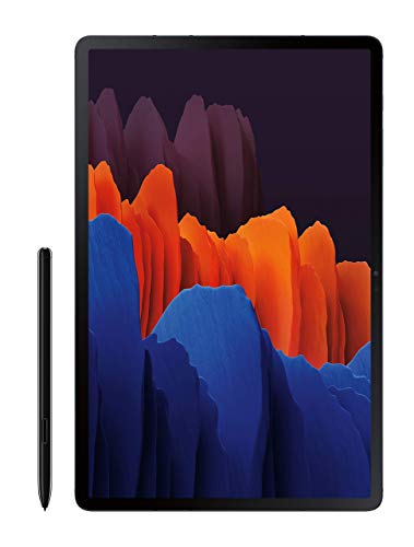 SAMSUNG Galaxy Tab S7+ Wi-Fi, Mystic Black - 128GB (SM-T970NZKAXAR) (Renewed)