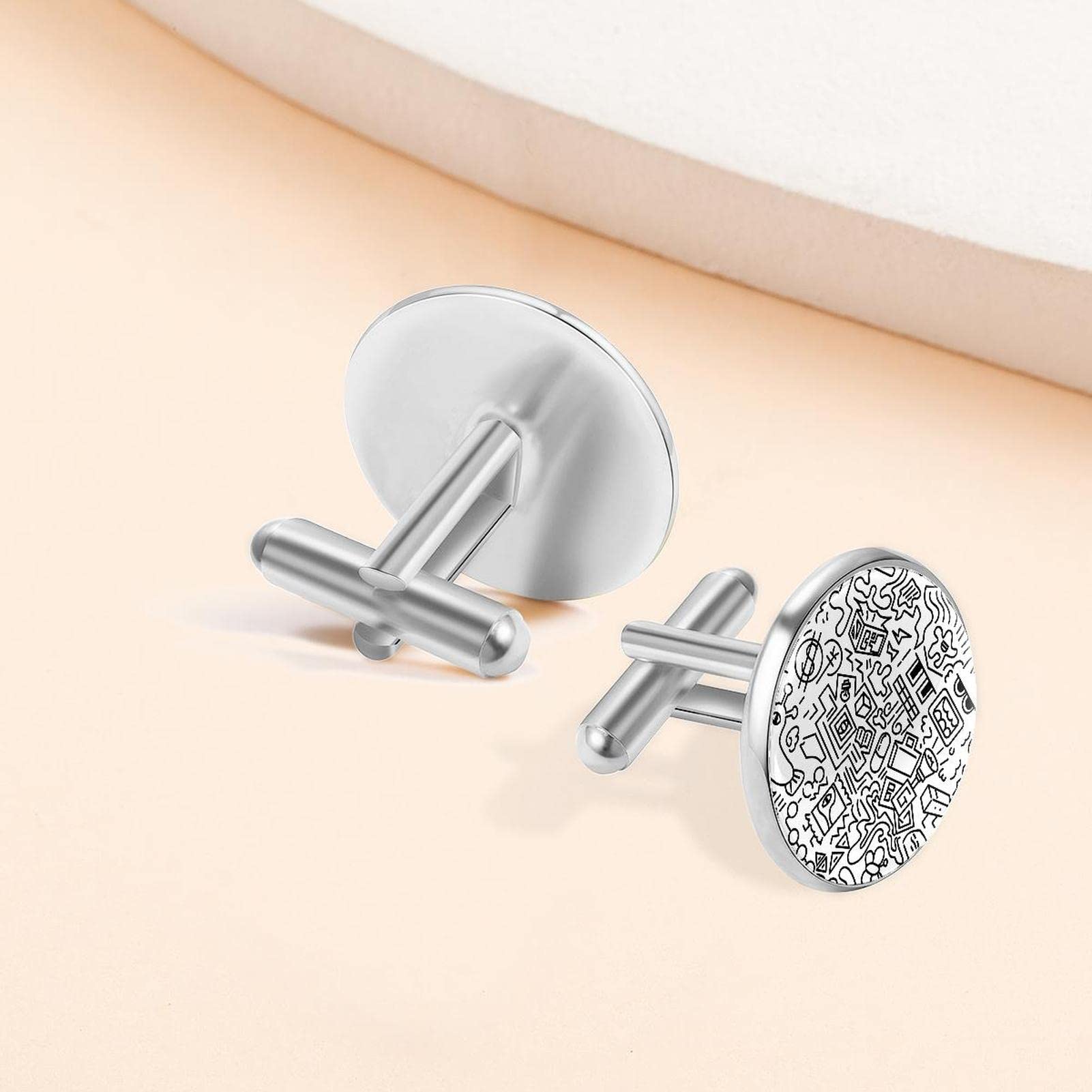 Pumpkin, Cufflinks and Studs Set for Tuxedo Shirts Business Wedding (Multiple Colors4)
