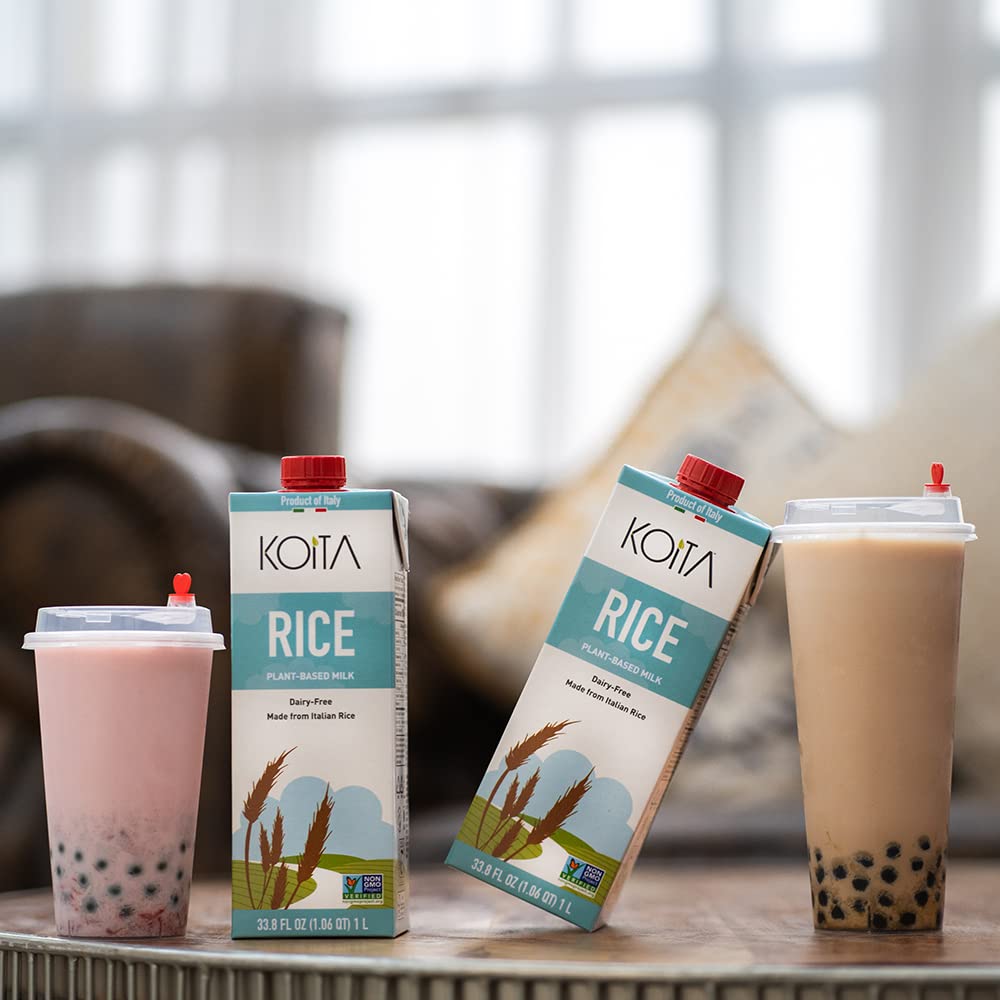 Koita Italian Rice Milk, Non Dairy, Plant-Based, Non GMO, Vegan, Shelf Stable 1L (6-pack)