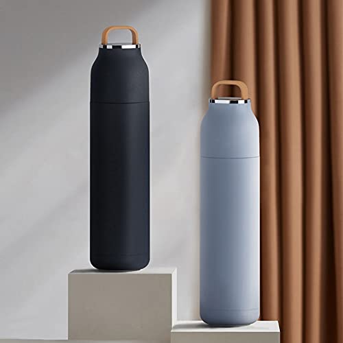 XDCHLK Thermos Bottle Vacuum Flask Stainless Steel Tumblers Travel Coffee Cups Insulated Lids Mug (Color : Gray)