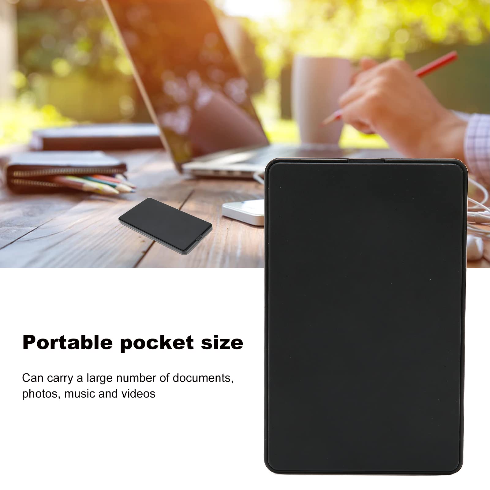 Yoidesu Storage Hard Disk, USB 2.0 2.5in Portable External Hard Drive Ultra Slim Hard Drive Portable High Speed Data Transfer External Hard Drive for Windows (500GB)