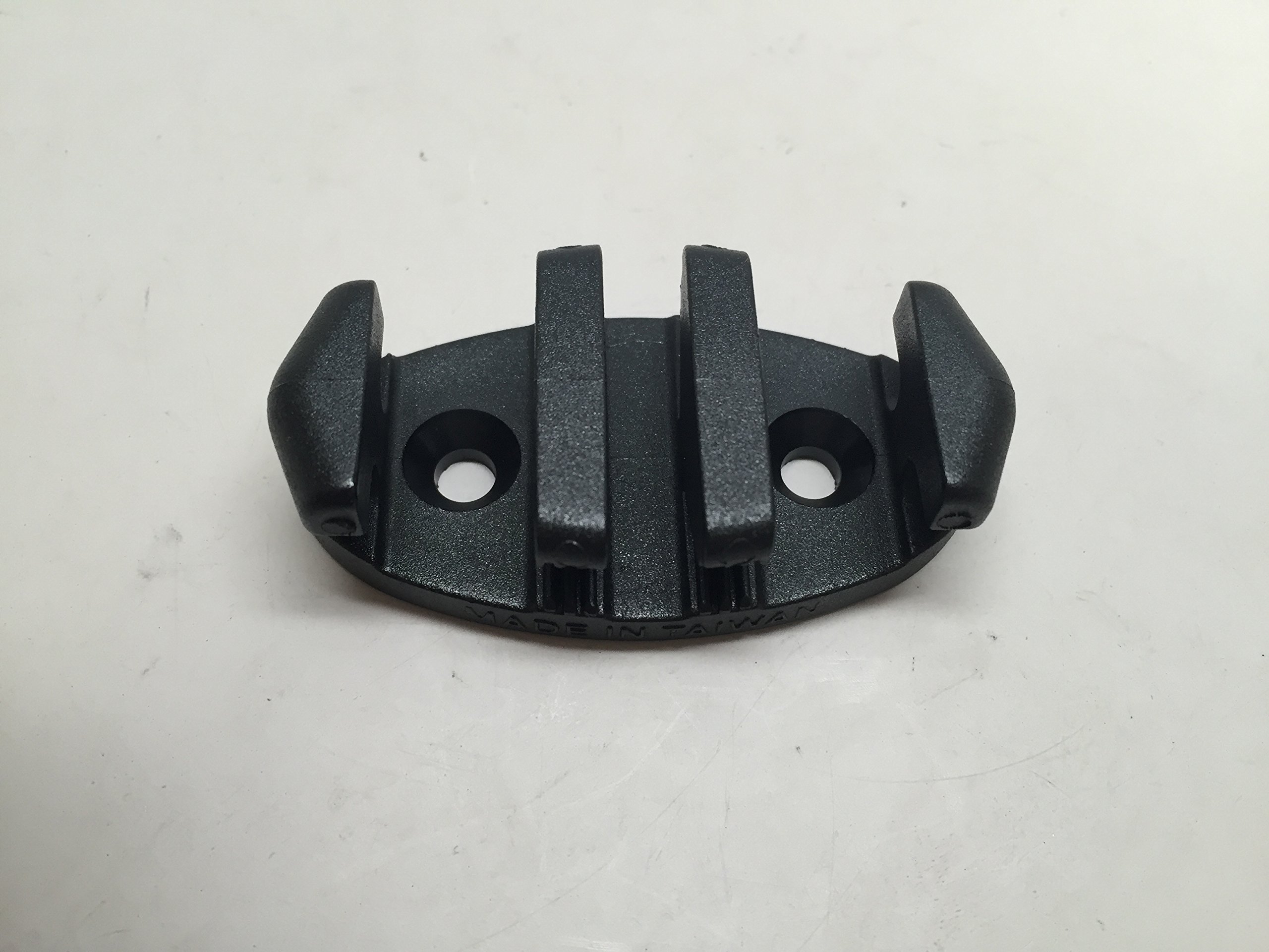 MARINE BOAT CANOE KAYAK PAIR of BLACK PC ZIGZAG ANCHOR CLEAT for BOW SAFETY LINE