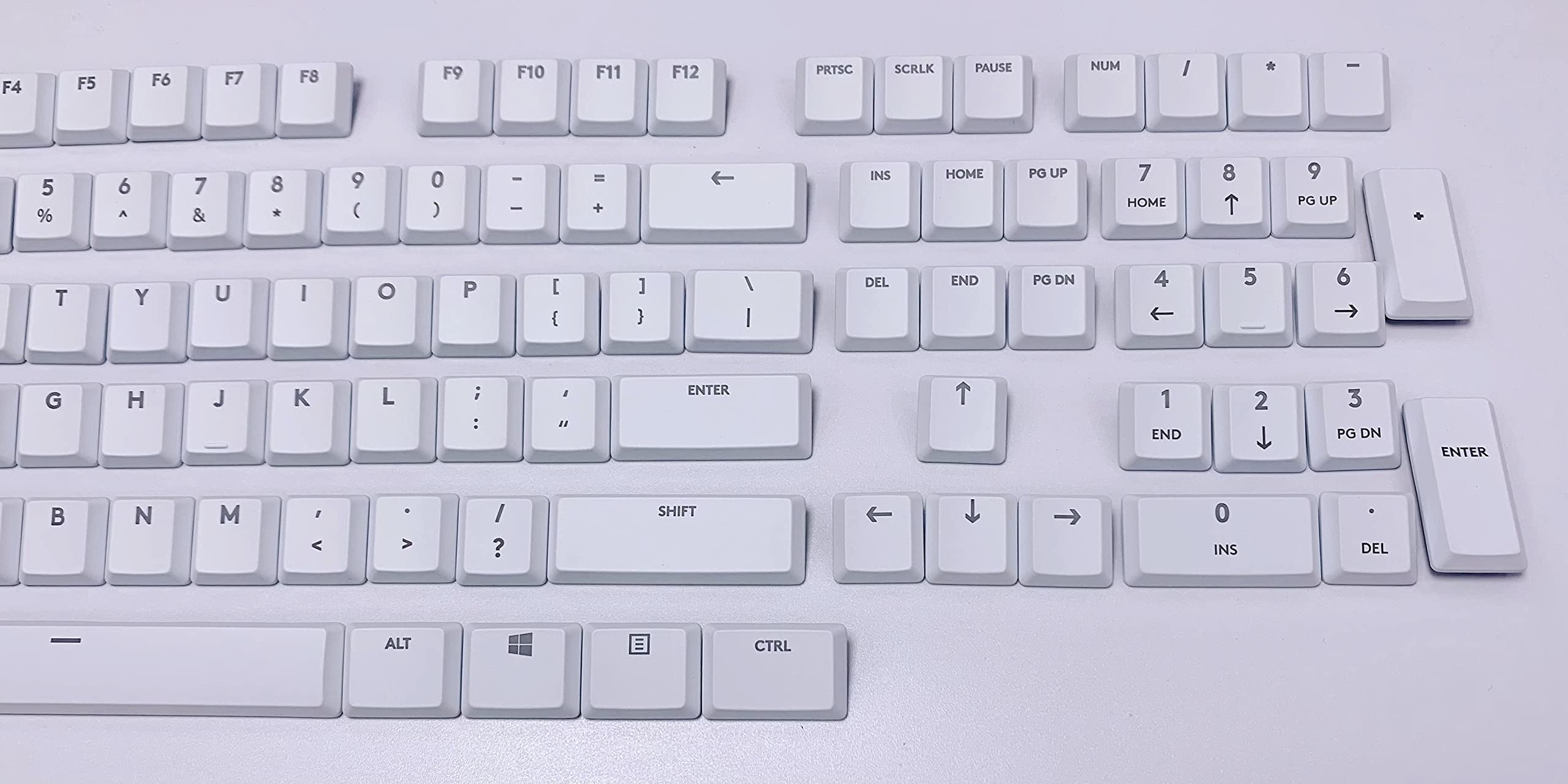 WJ for G915 Full 109 Keycap Replacement G915/G913/G815/G813 TKL RGB Mechanical Gaming Keyboard (g915 White 109 keycaps)