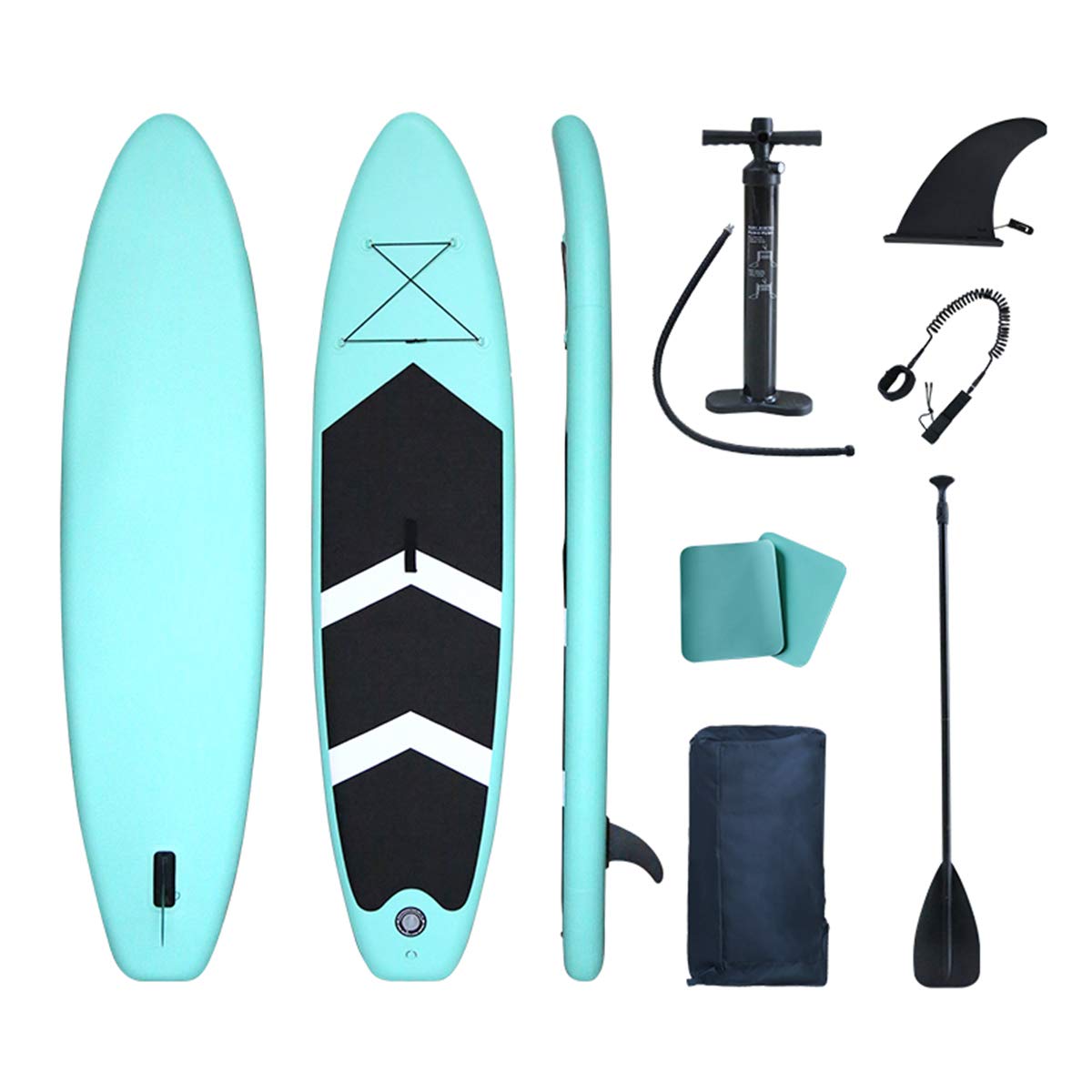 Lucear Inflatable Stand Up Paddle Board (6 inches Thick) with Durable SUP Accessories & Carry Bag Standing Boat