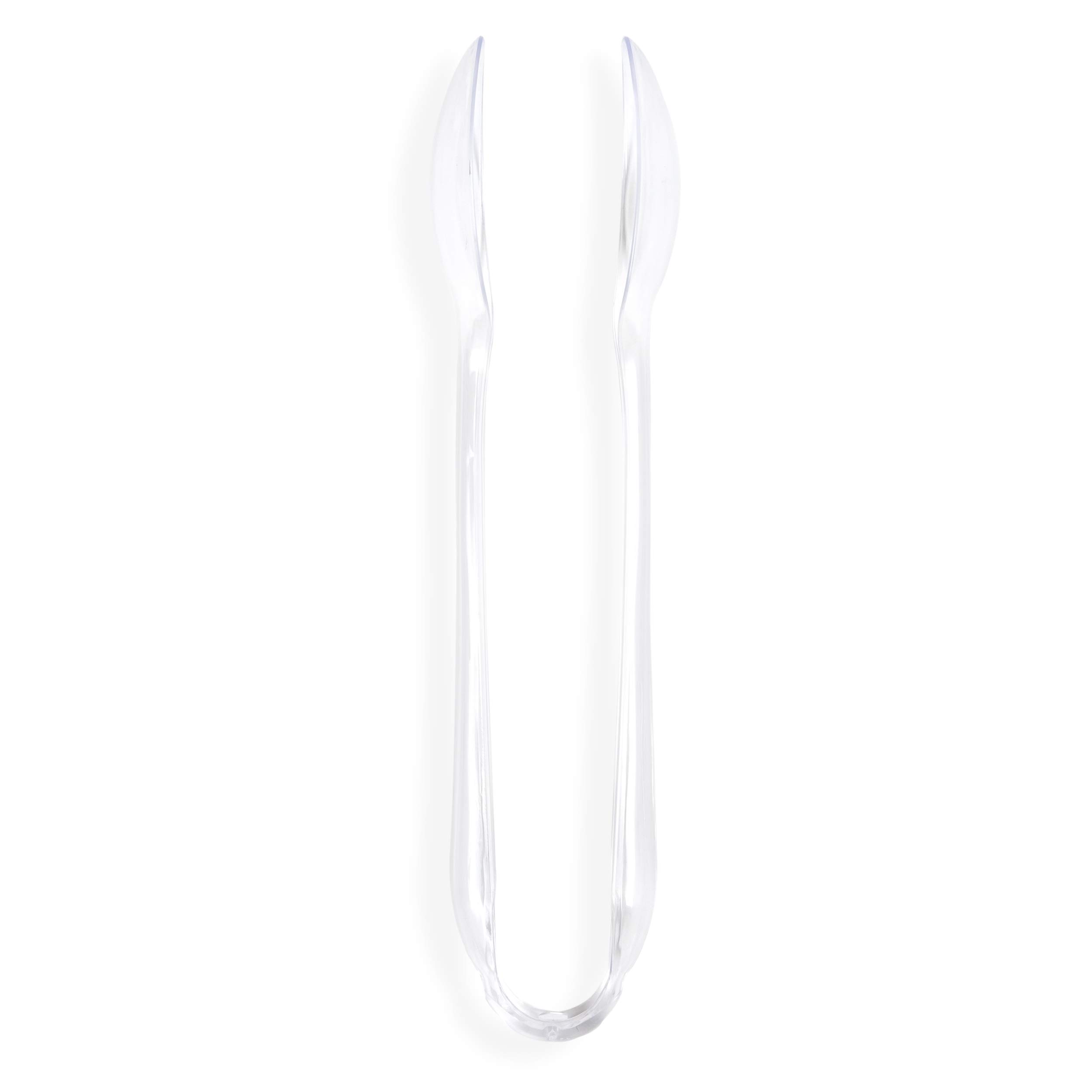Plastic Disposable Serving Party 11" Clear Serving Tongs Pack of 12
