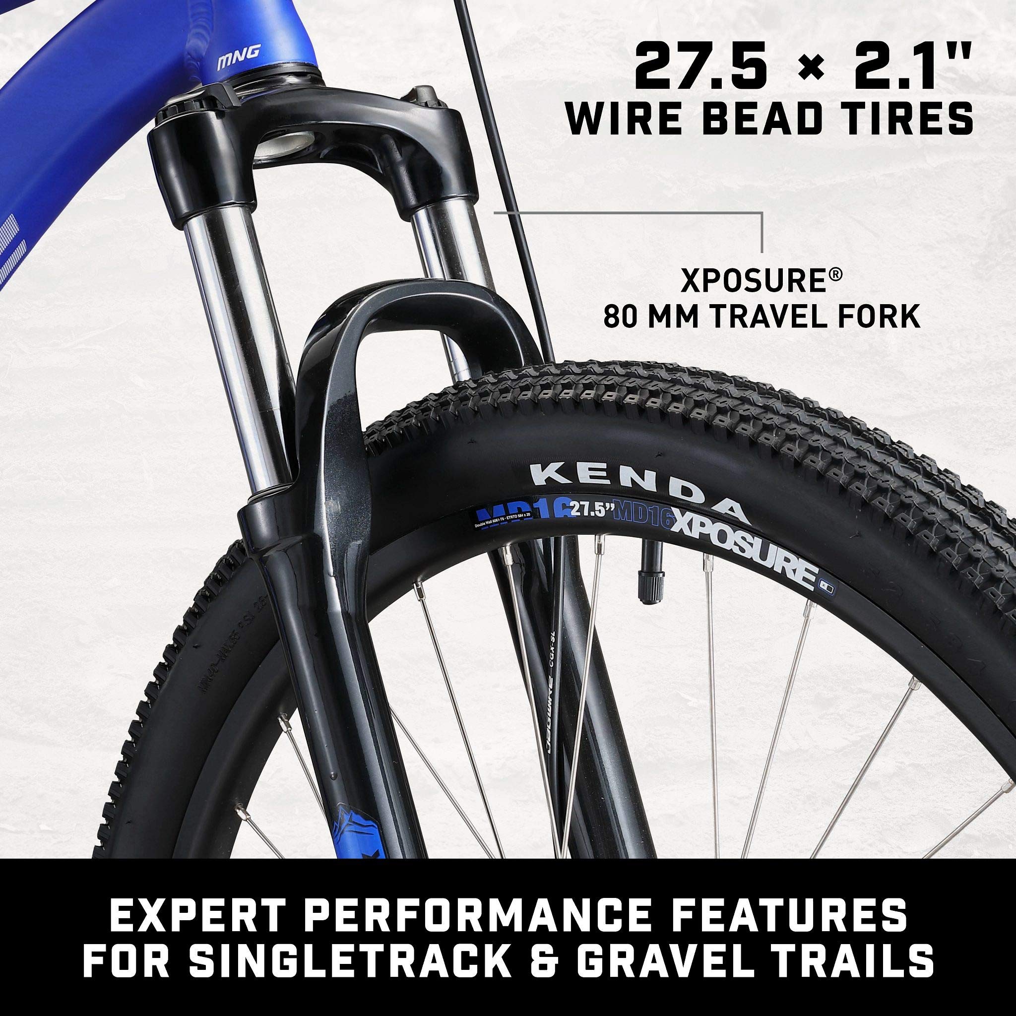 Mongoose Switchback Comp Adult Mountain Bike, 18 Speeds, 27.5-inch Wheels, Women Aluminum Medium Frame, Grey
