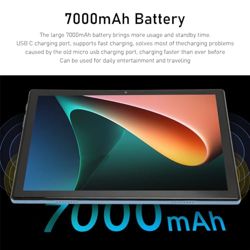 MAVIS LAVEN HD Tablet, Octa Core Processor Dual Speakers 10.1 Inch Tablet PC 8GB RAM 256GB ROM 8MP Front Camera for Work for Android 12.0 for Learning (US Plug)