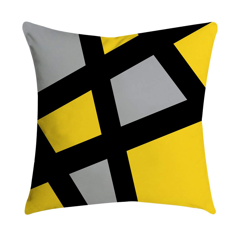 Toonshare Decorative Throw Pillow Covers 18 x 18 Inch Double Side Design, Set of 4 Cotton Linen Indoor Outdoor Pillow Case Cushion Cover for Car Sofa Home Decor