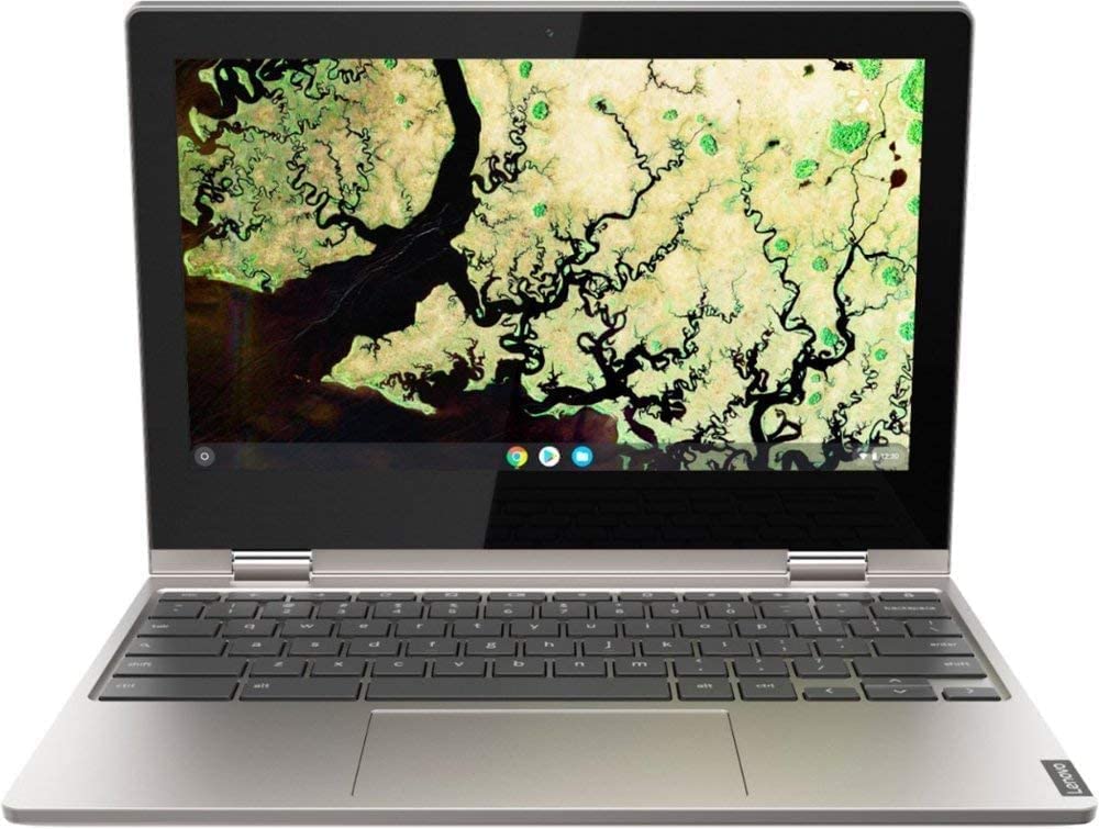 Lenovo Chromebook C340 2-in-1 Convertible Laptop, 11.6" HD Touchscreen, Intel Celeron N4000, 4GB DDR4 RAM, 32GB eMMC+ 128GB card, WiFi, Bluetooth, Webcam, USB Type-C, Chrome OS, Platinum Gray JVQ MP