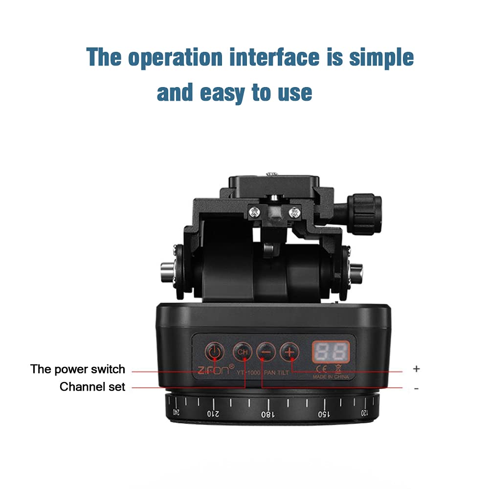 Mcoplus YT-260 Video Motorized Pan Head,Remote Control Motorized Pan Tilt Head for Phones, WiFi Camera, Action Cameras,Mirrorless Cameras (Limited Weight Under 260g)