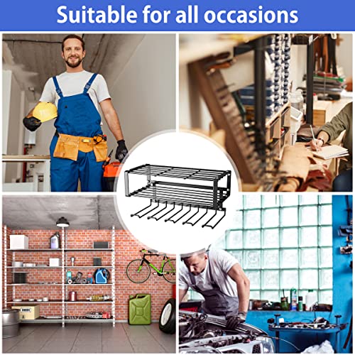 wlpxavz EF Power Tool Organizer Electric Drill Storage Rack Wall Mount Garage Tool Organizers Heavy Duty Tool Holder Rack 130lb Weight Limit Suitable for Garage Home Workshop Taboxexcel(black)