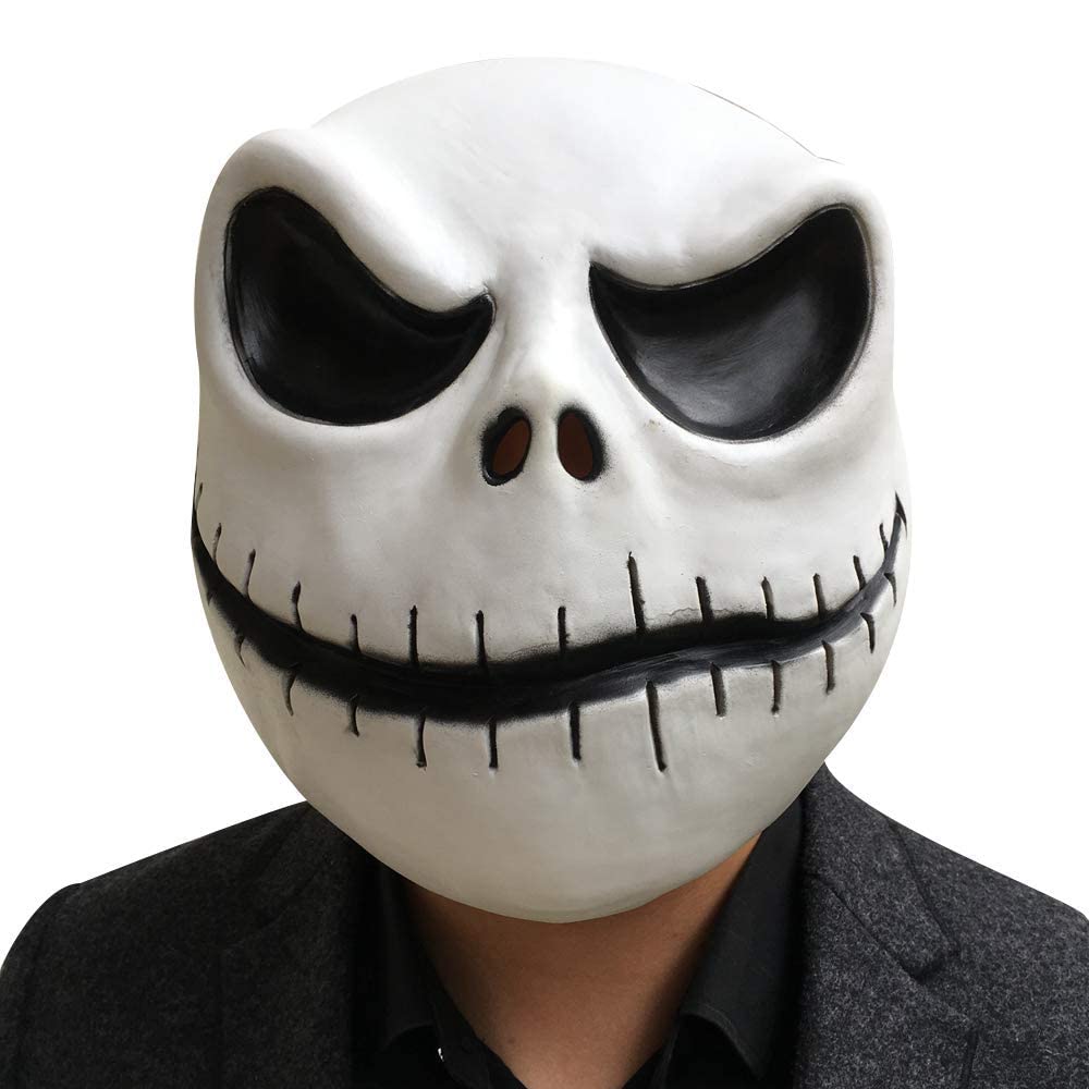 Kuberas Nightmare Christmas Jack Mask Skellington Skull Skeleton Latex Mask Pumpkin King Halloween Cosplay Mask for Adults